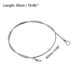 Uxcell 2mmx50cm Stainless Steel Lanyard Cable Eyelets Ended Wire Rope 4 ...