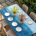 Blue Ocean Fitted Rectangle Tablecloth 30" x 60" Ocean Water Scenery ...