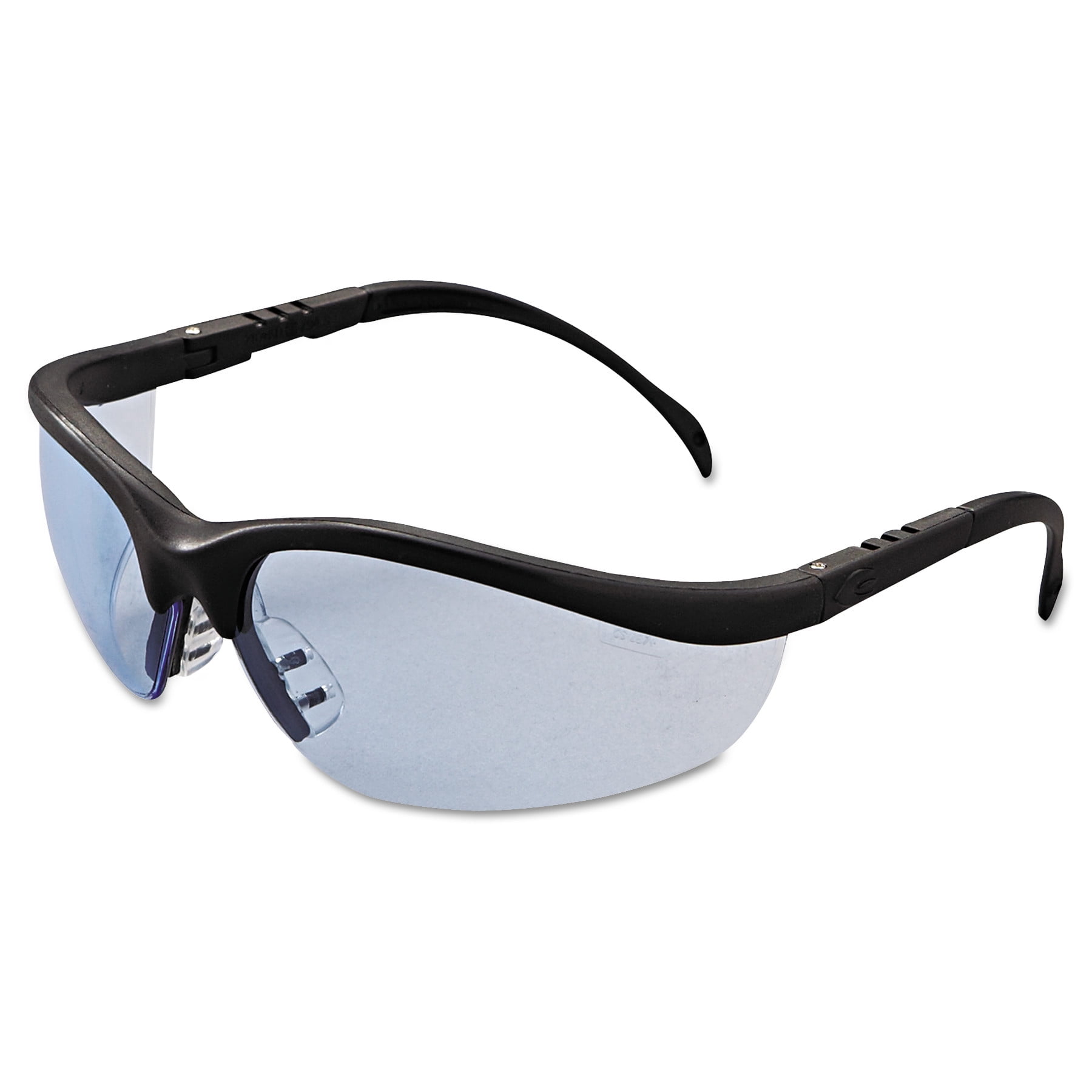 Mcr Safety Klondike Safety Glasses Matte Black Frame Light Blue Lens