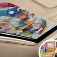 Beige Yellow Geometric Window Privacy Film Rainbow Static Cling Stain ...