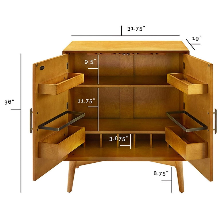 Crosley Furniture Landon Bar Cabinet Acorn