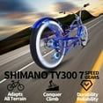 Tracer Raider Pro DS7 Stretch Beach Cruiser Bike, 26" Wheel, V ...