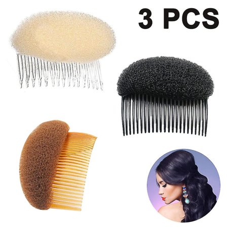 3 Pieces Sponge Hair Shaper Comb Hair Increase Styling Bangs Pad ...