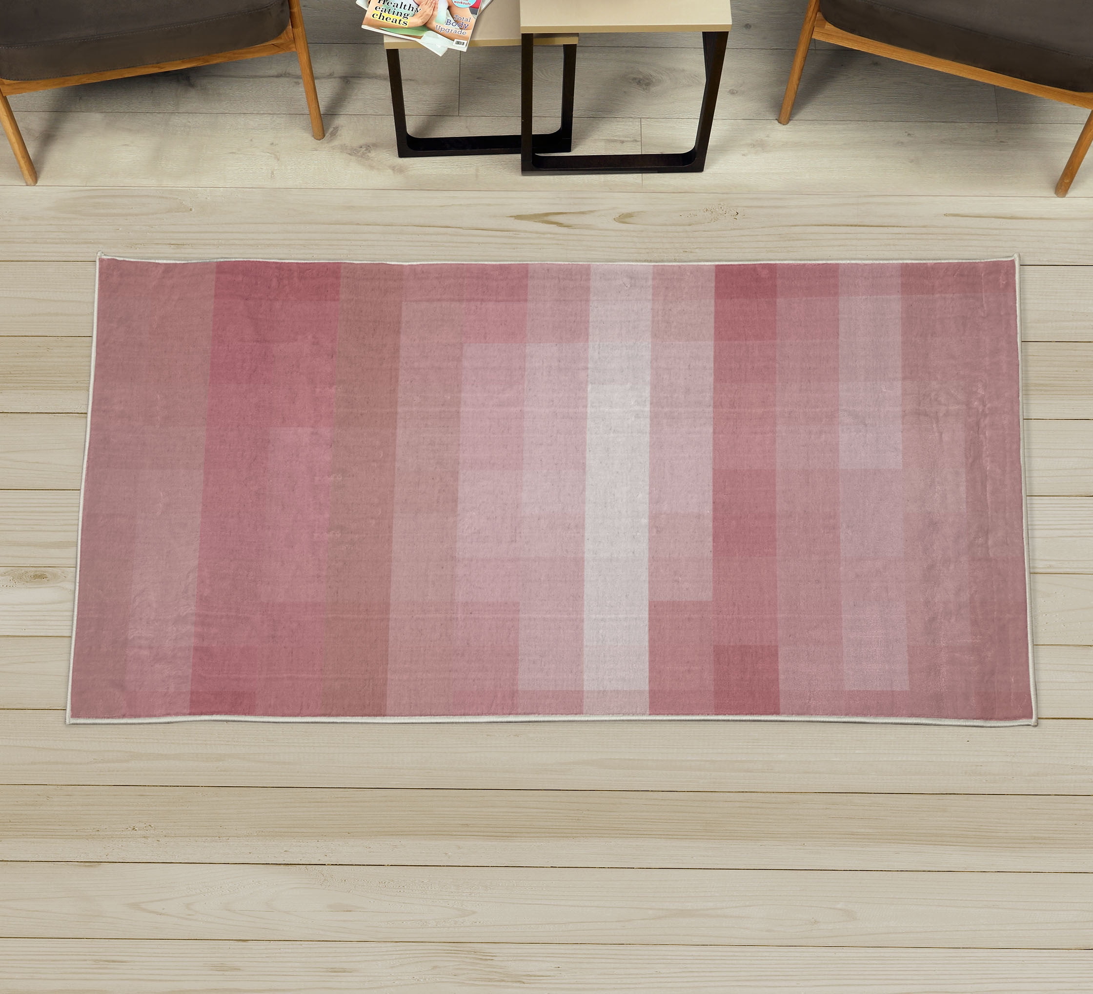 Palette Decorative Rug, Abstract Vortex Swirls and Shapes Pattern ...