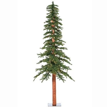 4 x 5 x 6 ft. Natural Alpine Tree Set with 450 LED Warm White Lights ...