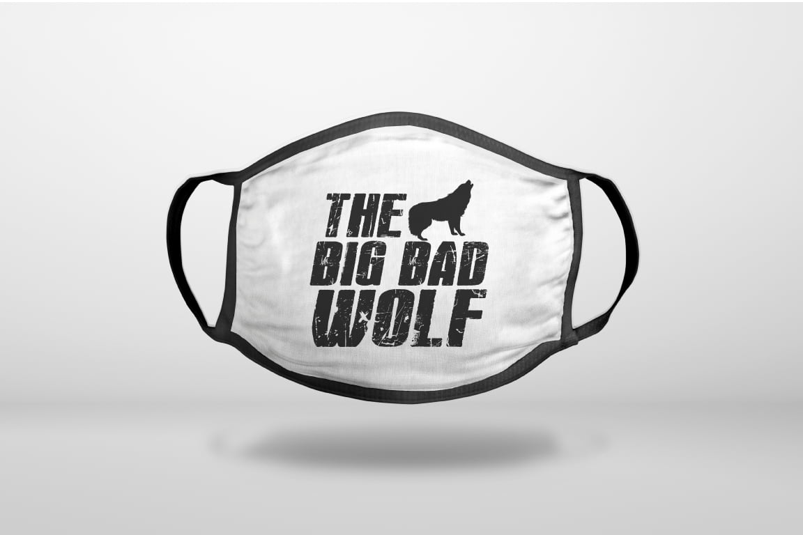 The Big Bad Wolf - 3-Ply Reusable Soft Face Mask Covering, Unisex ...