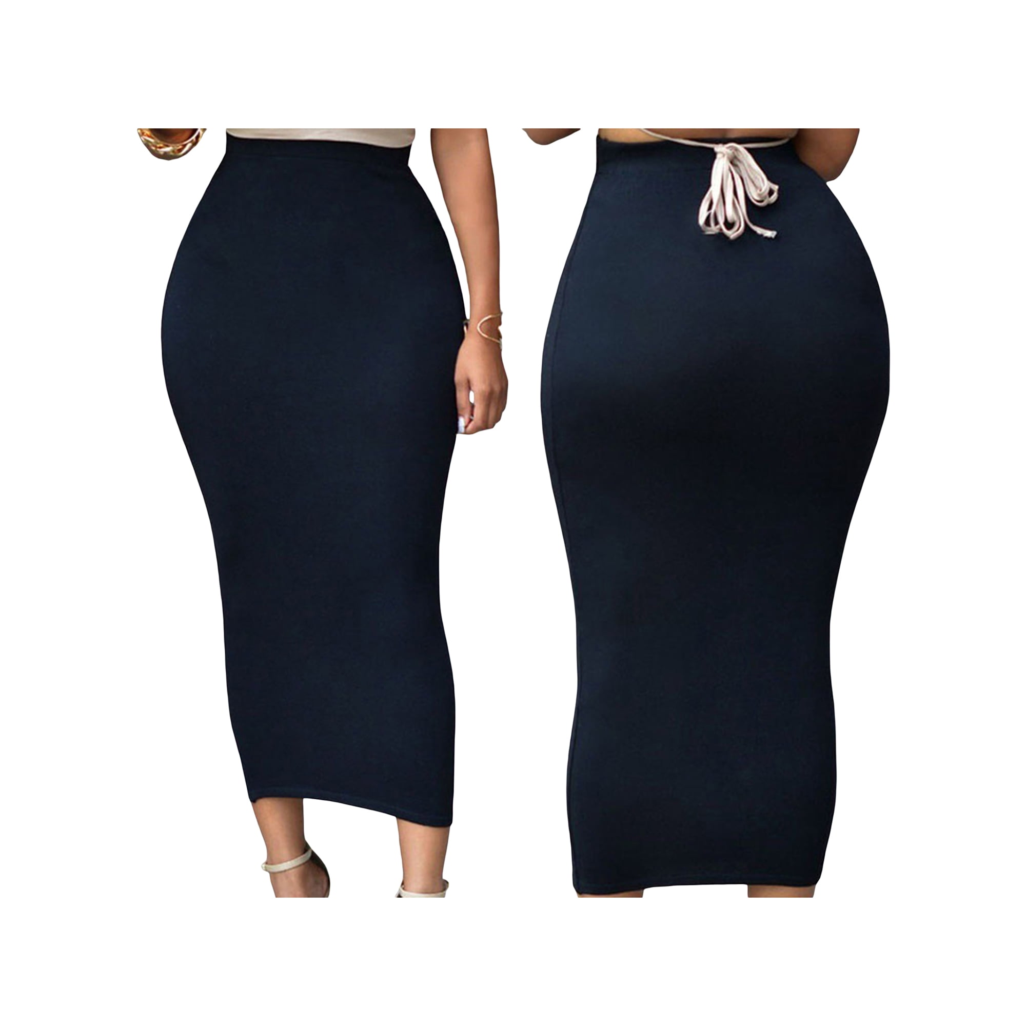 Click here for Eyiiye Women Pencil Skirt Elastic Waist High Waist... prices