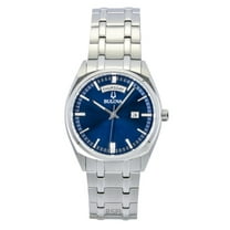 Bulova Classic Surveyor Stainless Steel Blue Open Heart Dial Automatic ...