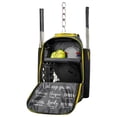 Steady Clothing Backpack for School Girls, Yellow Decorative Softball ...