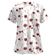 COMVALUE Womens V-Neck Scrubs Tops Easy Care Medical Scrub Shirts Size ...