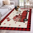 Area Rug for Living Room, Red Valentine's Day Non-Slip Indoor Large ...