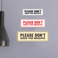 Signs ByLITA Standard Please Don't Drop The Weights Sign (Black /Gold ...