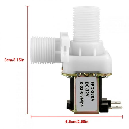 Solenoid Valve DC 12V DN15 G1/2 Plastic Electromagnetic Valve Normally ...
