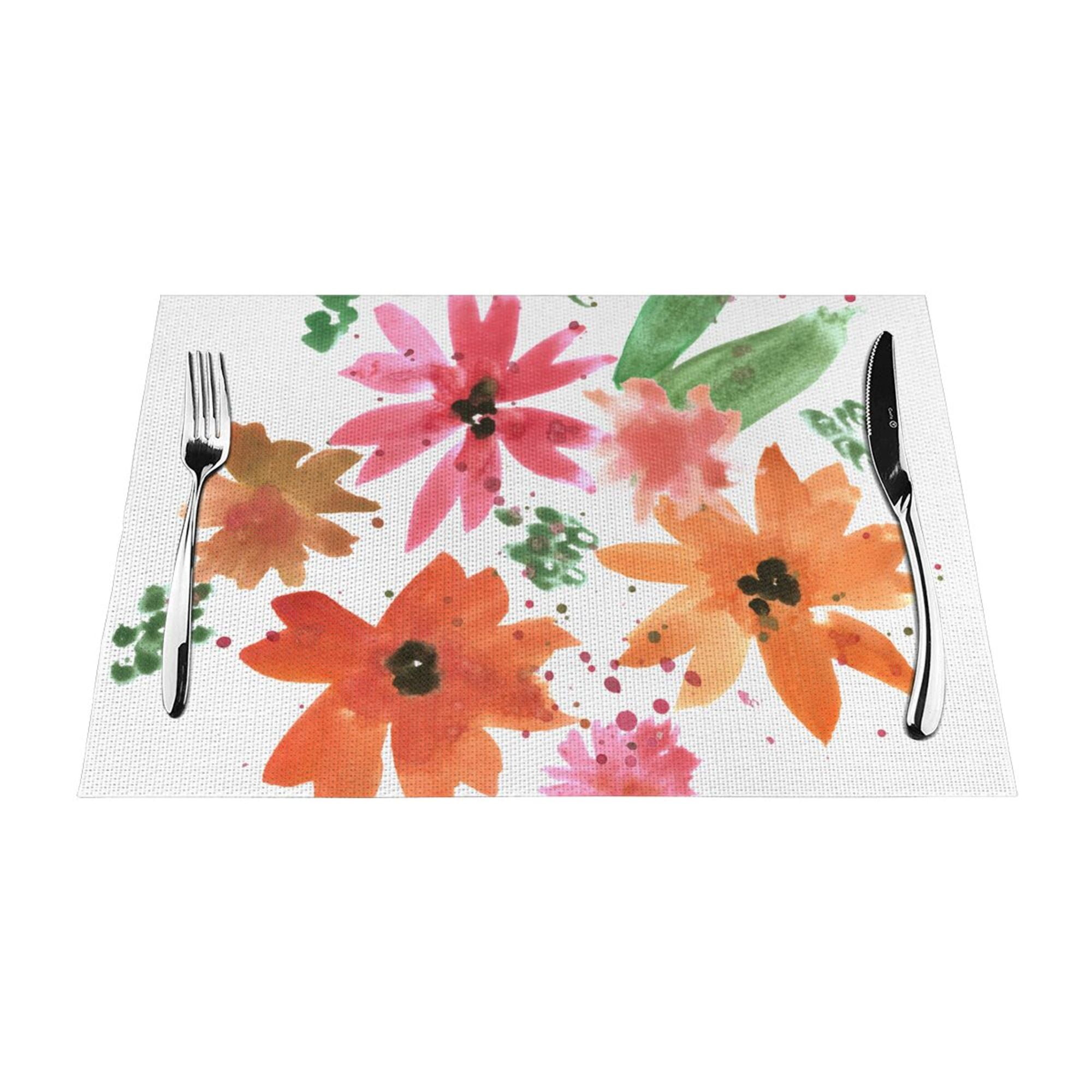 YFYANG Washable Heat-Resistant Placemats, 70% PVC/30% Polyester ...