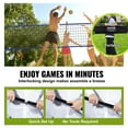 KFFKFF 32ft X 3ft 2-in-1 Volleyball and Badminton Set, Height ...
