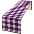 Buffalo Plaid Check Table Runner Purple and White Buffalo Checkered ...