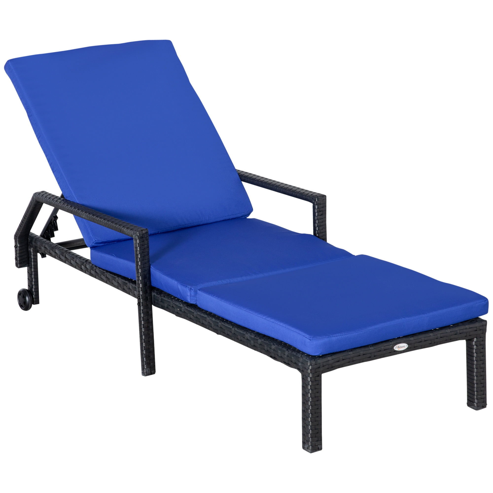 Click here for Outsunny Wicker Chaise Lounger Pe Rattan Outdoor L... prices