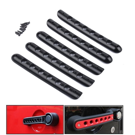 5PCS/Set Car Door Aluminum Grab Handle Cover for 2007-2017 Jeep ...