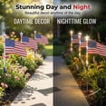 8 Pack,American Flag Solar Lights Outdoor Pathway,memorial day sale ...