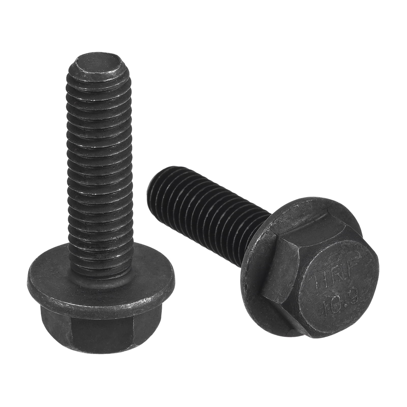 M8x25mm Hex Flange Bolts, 5 Pack 10.9 Grade Carbon Steel Hexagon Head ...