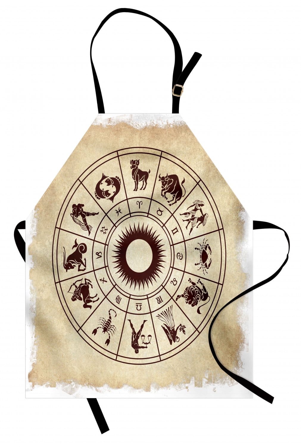 Zodiac Apron Wheel of Horoscope Icons on the Distressed Backdrop Cosmos ...