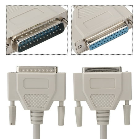 DB25 Serial Cable 25 Pin Extension Cable Replacement Printer Copier ...