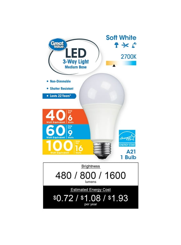Great Value Light Bulbs in Shop Light Bulbs by Brand - Walmart.com