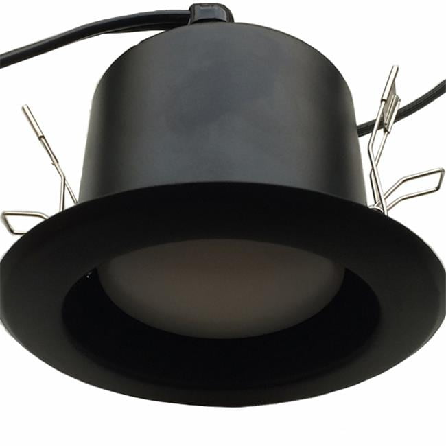 8 watt LED Canister Lights Flange & Clip - Roll Switch, Black - Walmart.com