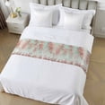 Bed Runner Red Forest Bedding Scarves Soft Decorative Bed Flag Plant ...