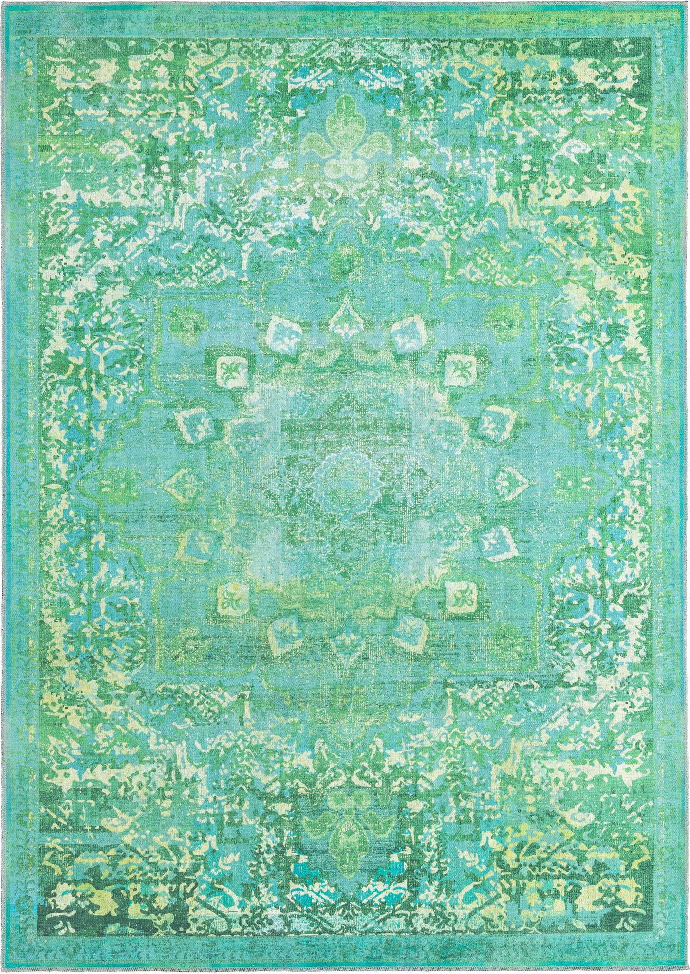 Rugs.com Francesca Collection Washable Rug – 8' x 11' Spring Green ...
