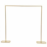 Gymax 7.2 FT Square Wedding Arch Wooden Arbor Backdrop Stand w ...