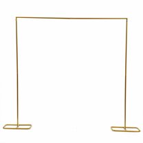 Gymax 7.2 FT Square Wedding Arch Wooden Arbor Backdrop Stand w ...