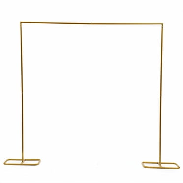 Gymax 7.2 FT Square Wedding Arch Wooden Arbor Backdrop Stand w ...