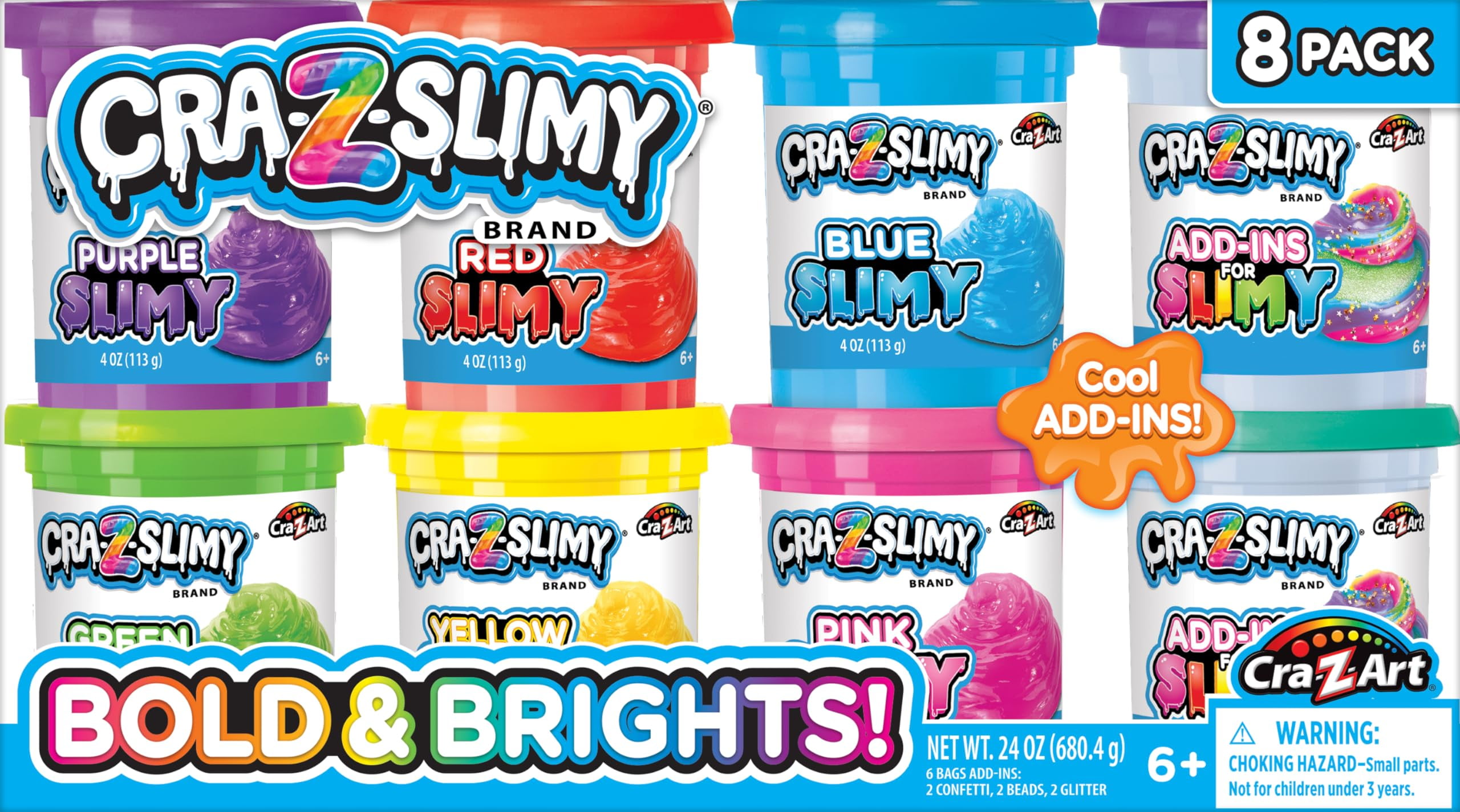 Colección Slime Cra-Z-Slimy Bold & Brite, 8 unidades, más de 6 años ...