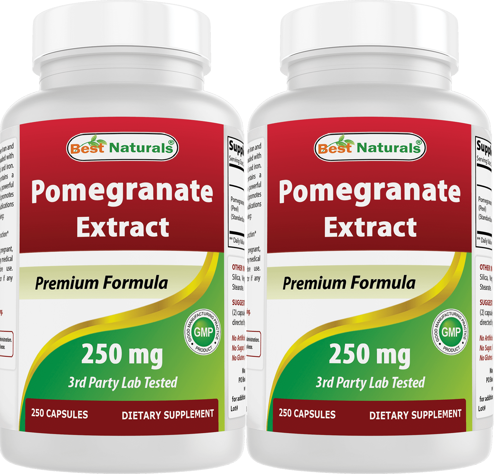 Best Naturals Health Supplement - Pomegranate Extract Pills, 250mg, 2 ...