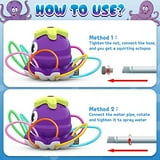 Ruohey Sprinkler for Kids, Summer Water Toy with 8 Wiggle Tubes，Spray ...