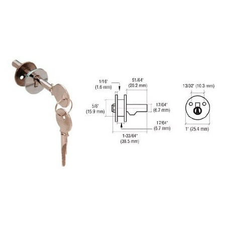 CRL Chrome Lock for Cabinet Sliding Glass Door LK16 | Walmart Canada