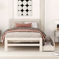 Twin Bed Frames, Twin Platform Bed Frame with 2 Drawers and Headboard ...