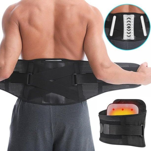 Heated Back Brace for Lower Back & Spine Pain Relief, Magnetic Back ...
