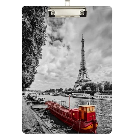 XDDJA Eiffel Tower Over Seine River Paris Clipboard Hardboard Wood ...
