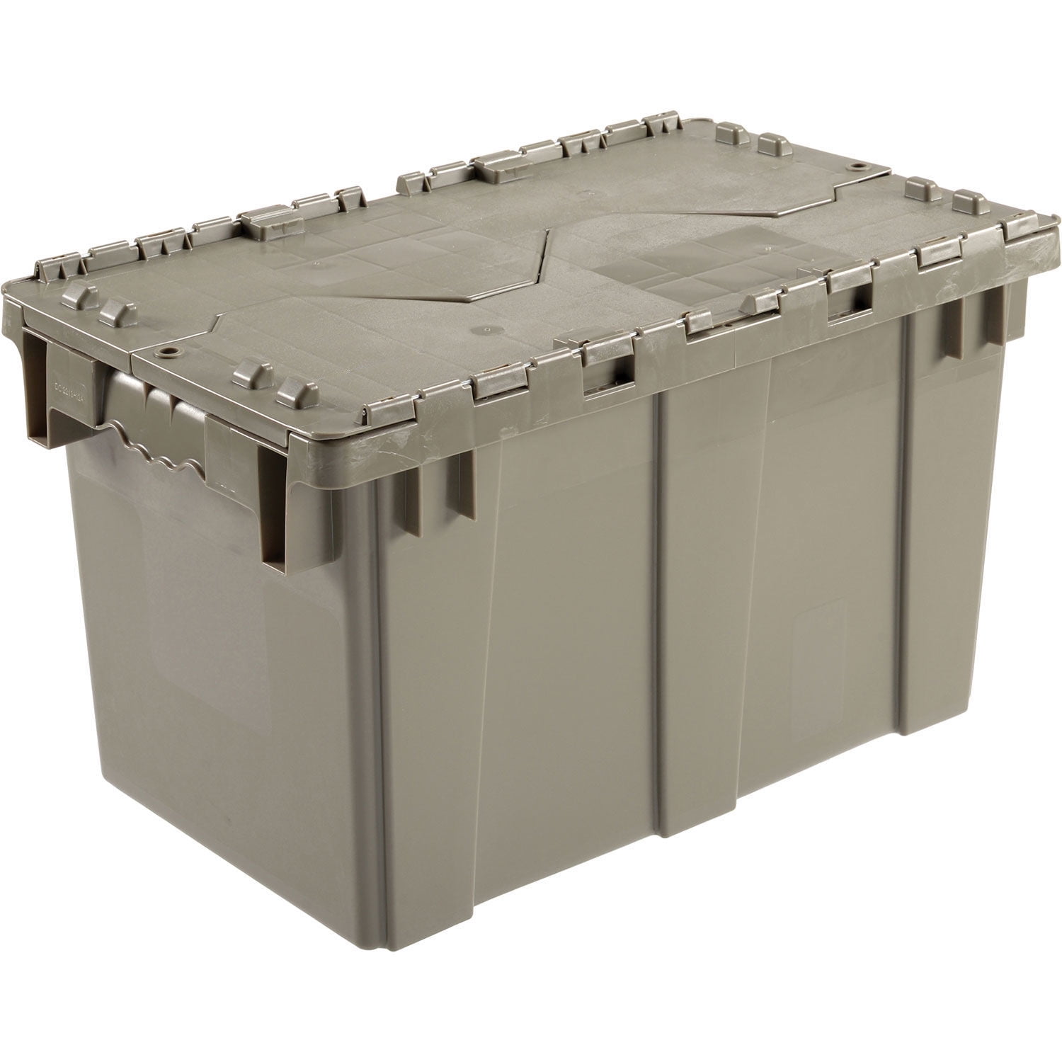 Distribution Container With Hinged Lid 22-3/8x13x13 Gray - Walmart.com