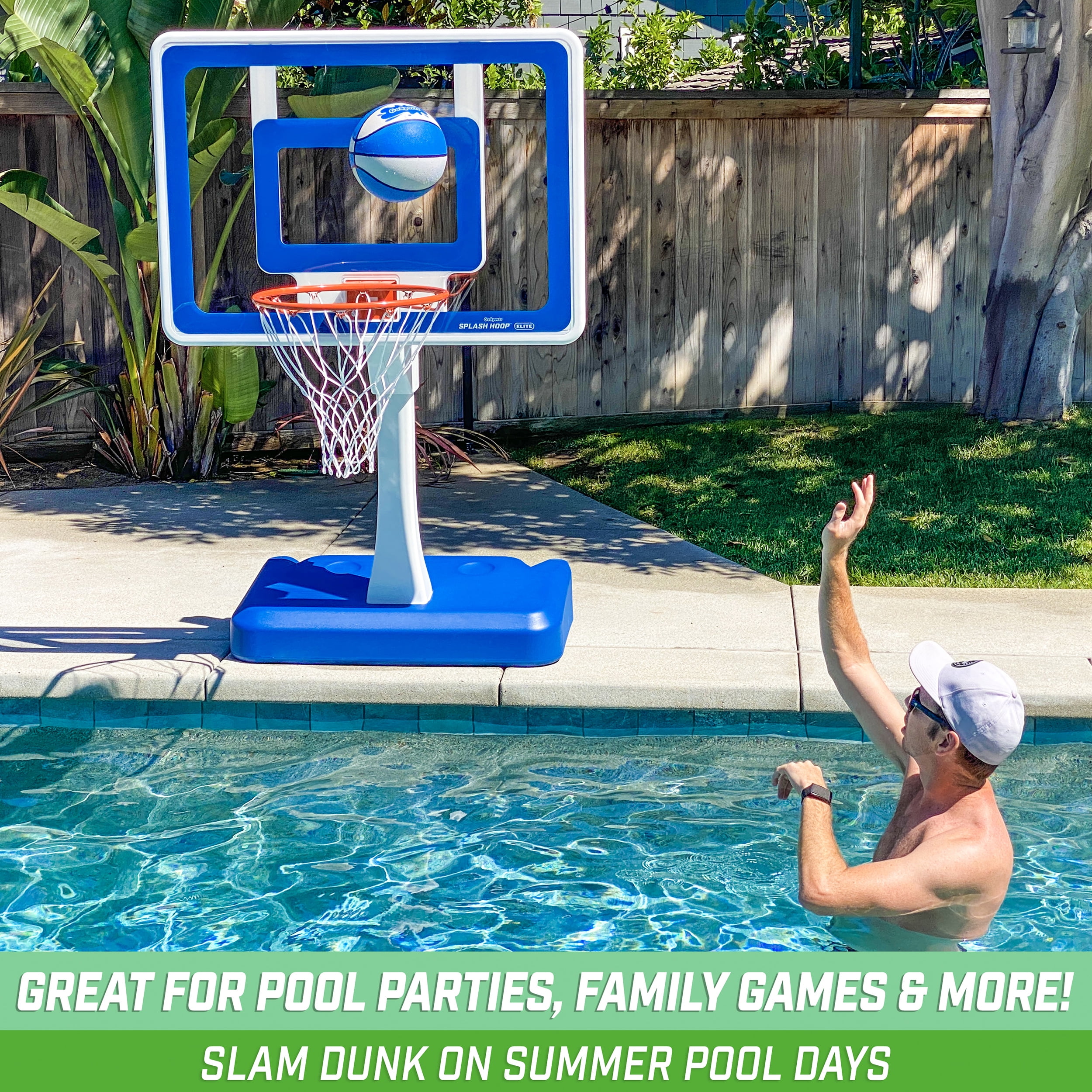 GoSports Splash Hoop ELITE Swimming Pool Basketball Hoop; Huge 44? x 32 ...