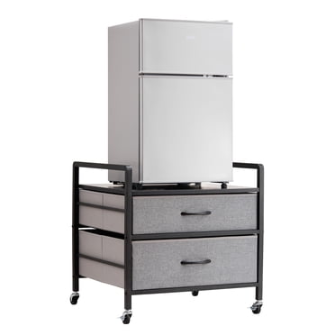 Portin Mini Fridge Stand Cart - 220 LBS Capacity with Charging Station ...
