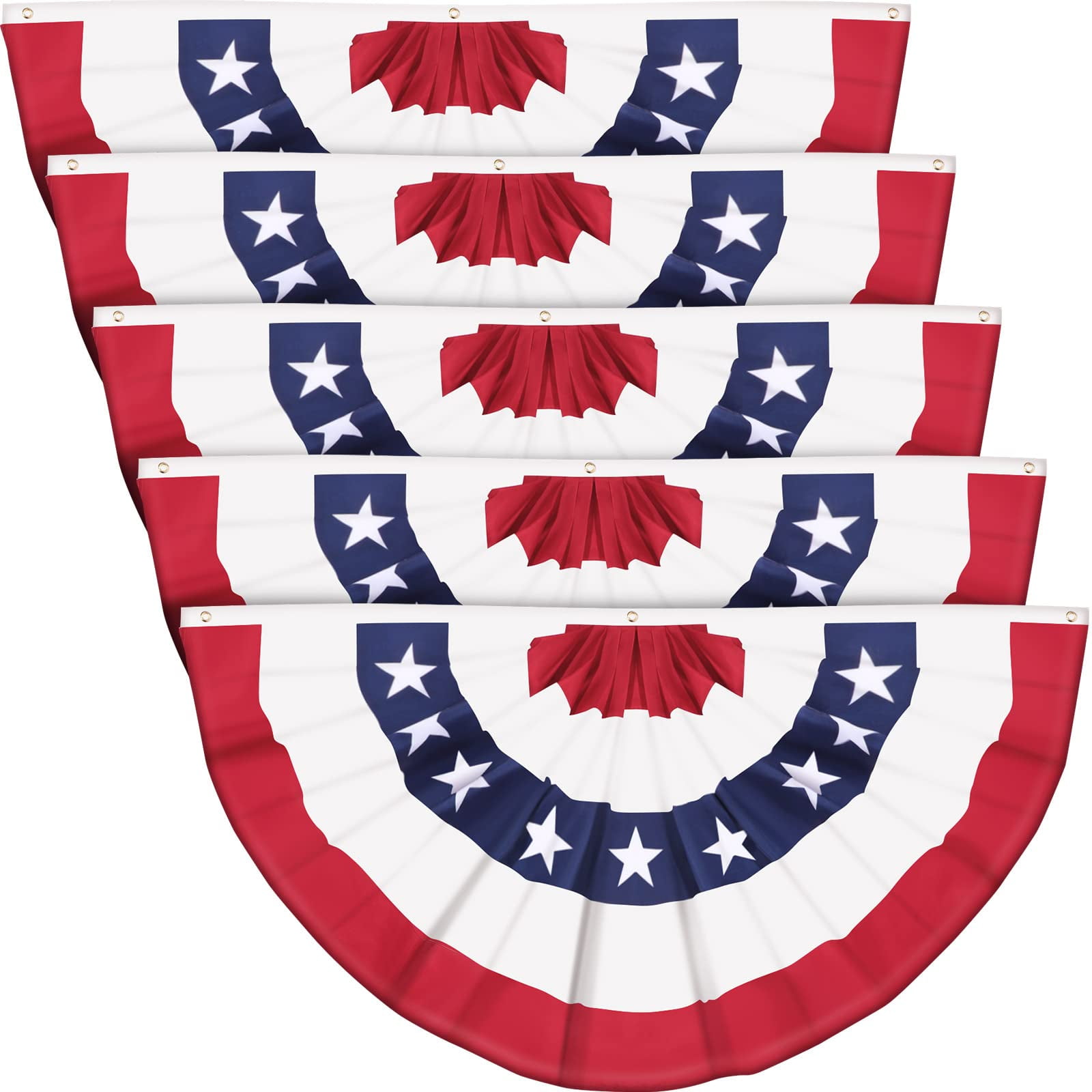 4th Of July Bunting Flags American Flag Bunting Usa Pleated Fan Flag