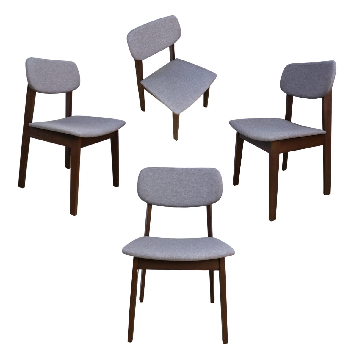 Set de 4 Sillas para Comedor NORVAL Nicole diseño moderno madera ...