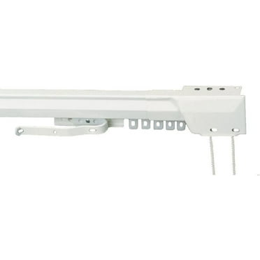 66" to 120" Adjustable Baton Draw Double Traverse in White - Walmart.com