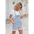 Pink Queen Women's Ziggy Denim Shortalls with Adjustable Straps, Cuffed ...