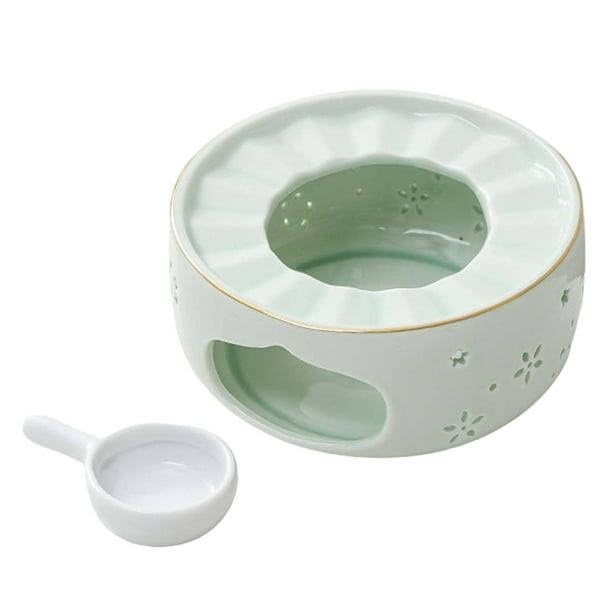 Ceramic Teapot Warmer Tealight Heating Burner for Heating Coffee, Milk ...