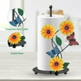 FUYGRCJ Sunflower Butterfly Paper Towel Holder, Vintage Black Metal ...