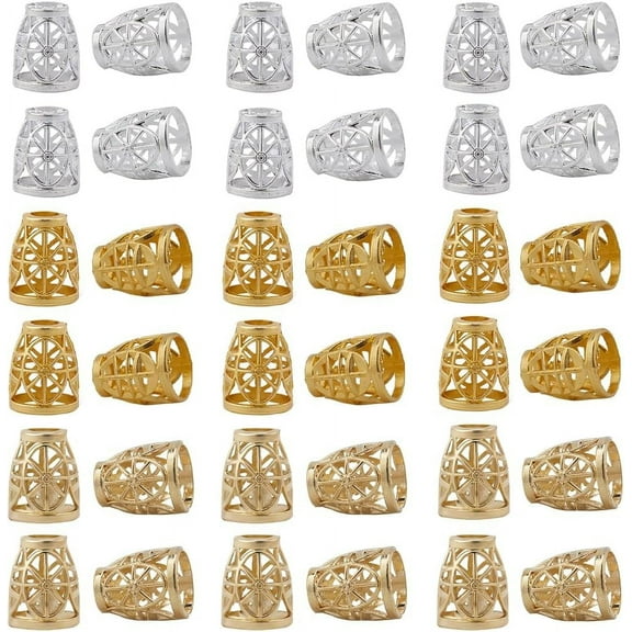 1box 1 Box 30Pcs 3 Colors Metal Bell Stopper 5x8x12mm Conical Cord Ends ...